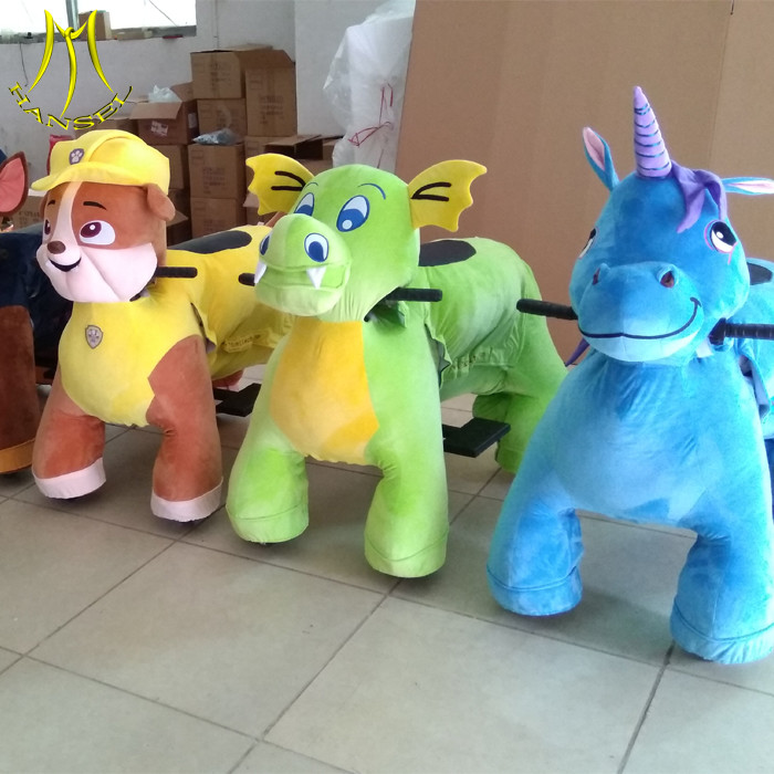 Hansel shopping mall animal large plush ride moving battery paw patrol ...